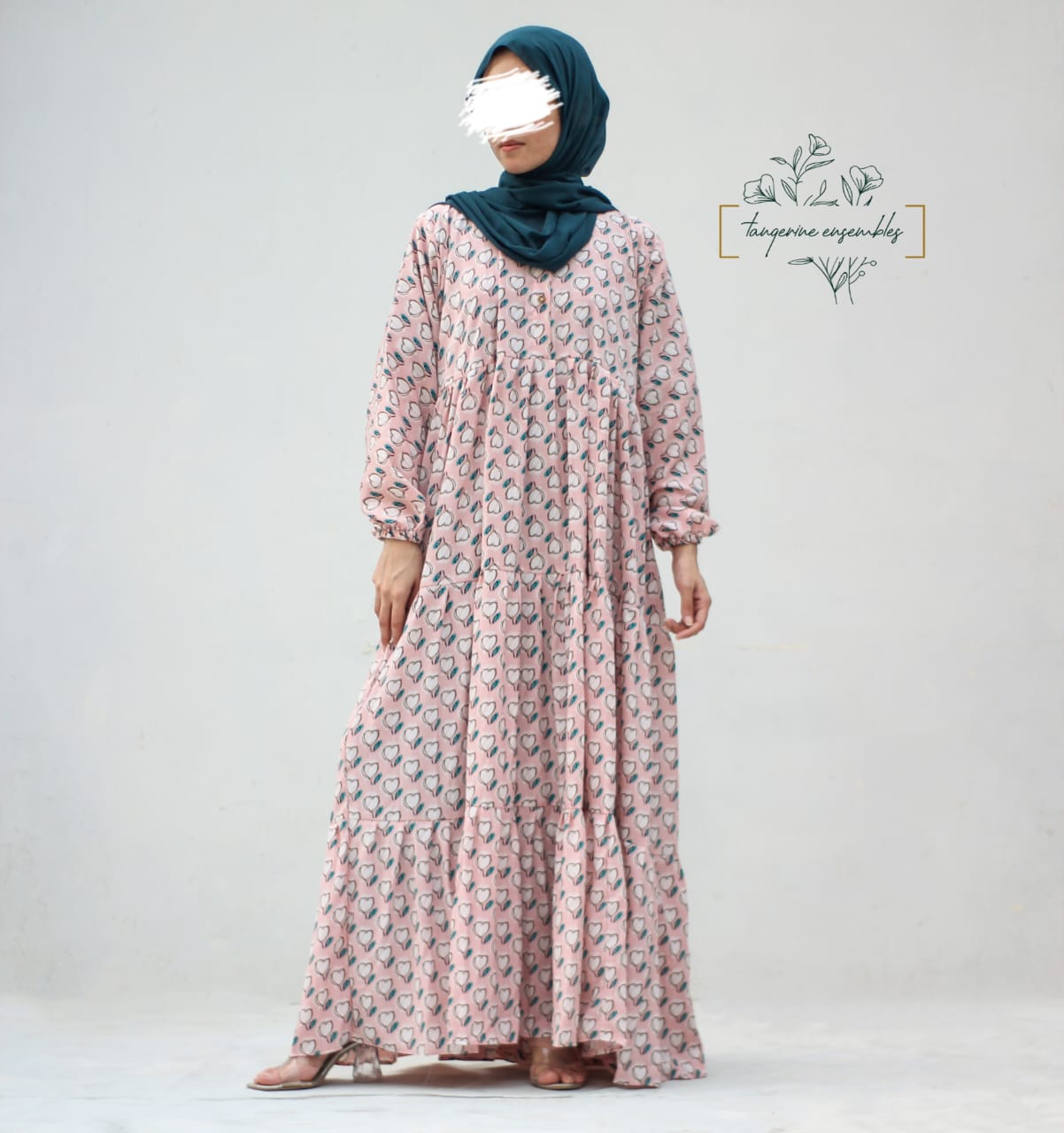 Valentia Pink Three-Tier Maxi - Dreamy Georgette Maxi Dress | Tangerine ...